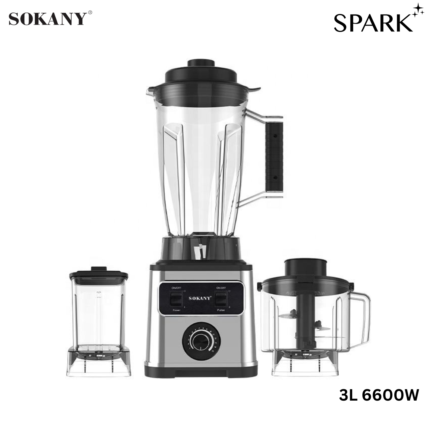 SOKANY Commercial Blender 3L (3 in 1) – Spark Electronics